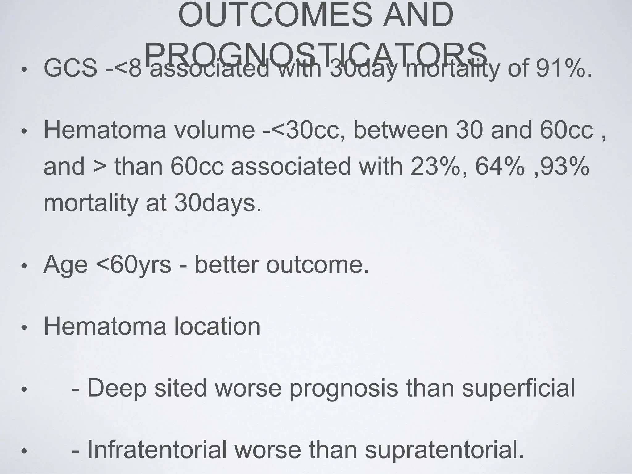 surgical mgt ICH of hemorraghic stroke. indications for surgery. | PPTX