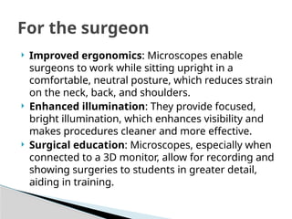 SURGICAL MICROSCOPE surgical microscopes | PPTX