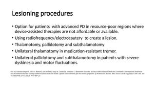 Surgical management of Parkinson's disease- | PPTX