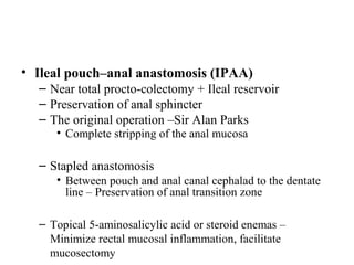 Surgical Management of Ulcerative Colitis | PPT