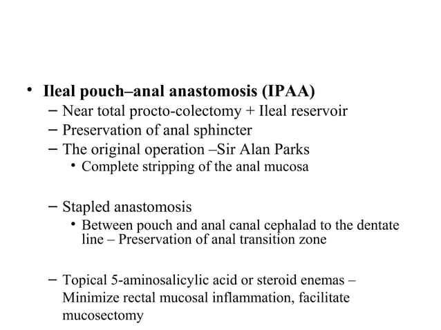 Surgical Management of Ulcerative Colitis | PPT | Digestive Disorders ...
