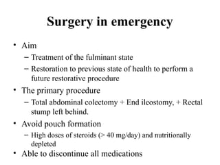 Surgical Management of Ulcerative Colitis | PPT