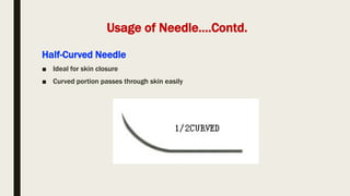 SURGICAL NEEDLES(size,shape, material).pptx