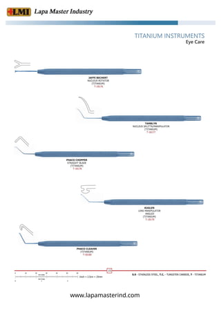 Surgical ophthalmic Eye instruments PDF Catalogue High Quality | PDF