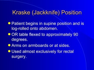 Surgical posotion | PPT | Lung and Respiratory Health | Diseases and ...
