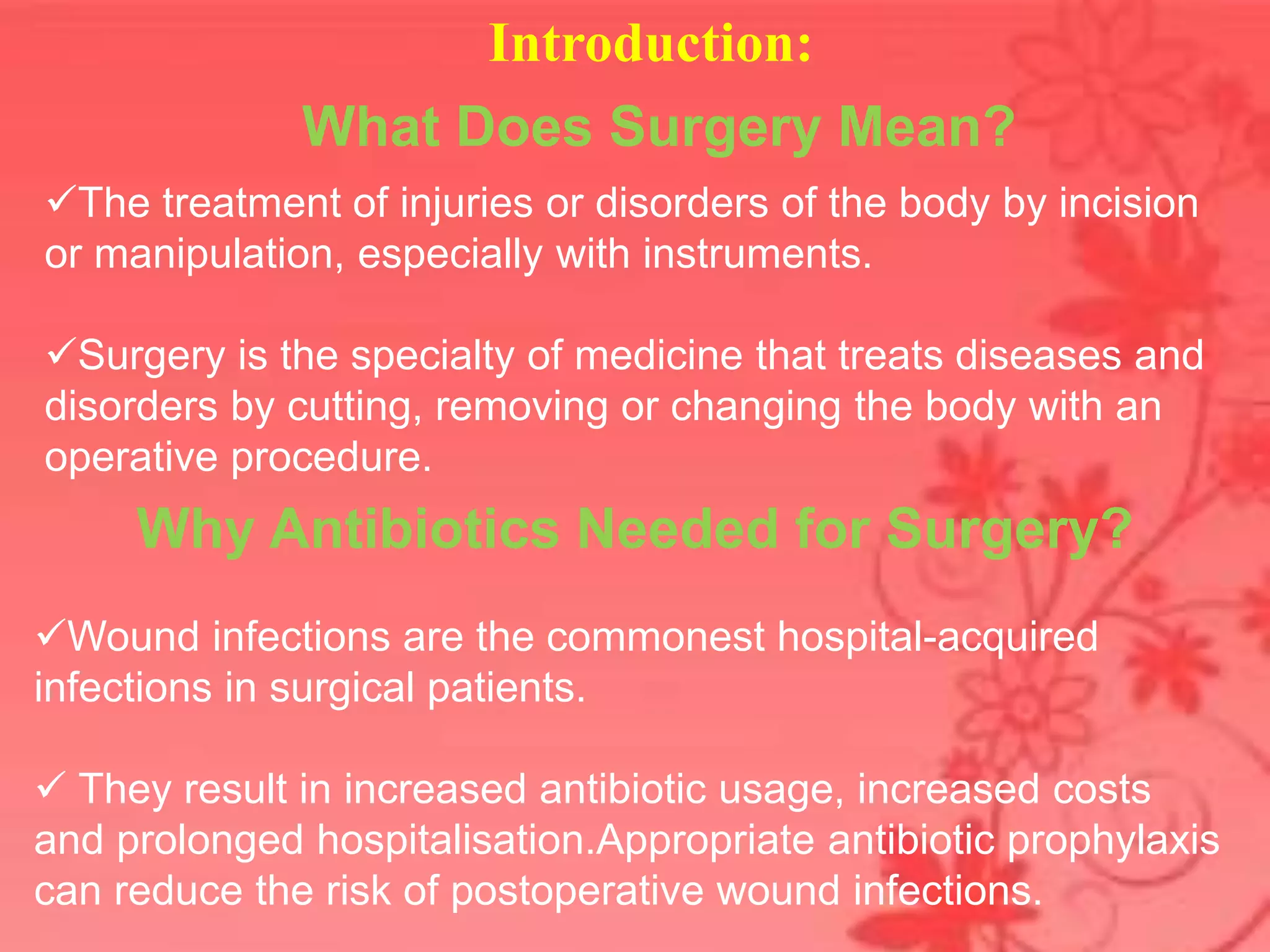 Surgical prophylaxis | PPTX