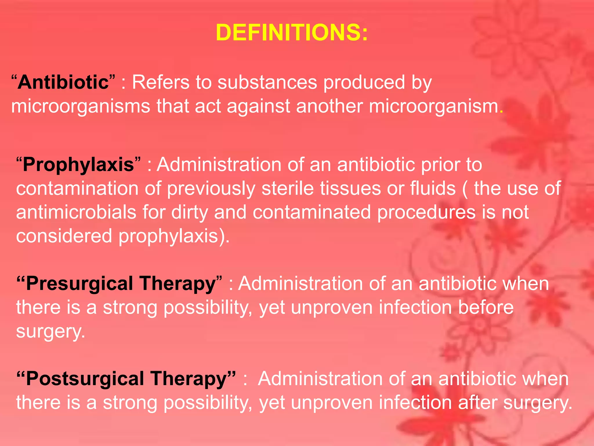 Surgical prophylaxis | PPTX