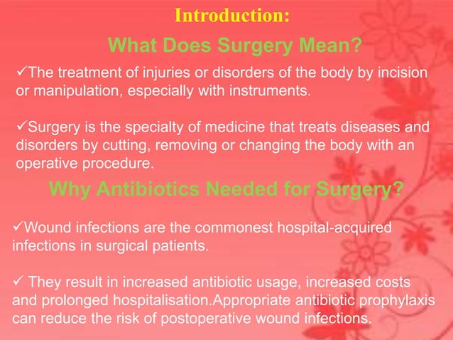 Surgical prophylaxis | PPTX