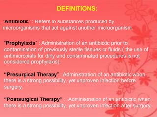 Surgical prophylaxis | PPTX