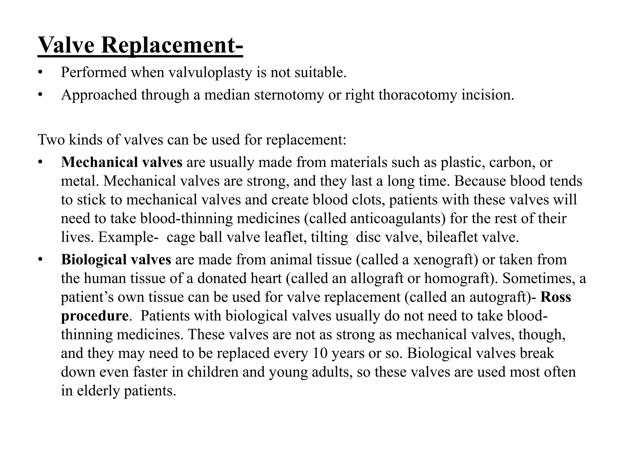 Surgical repair and replacement of diseased valves ppt. | PPTX