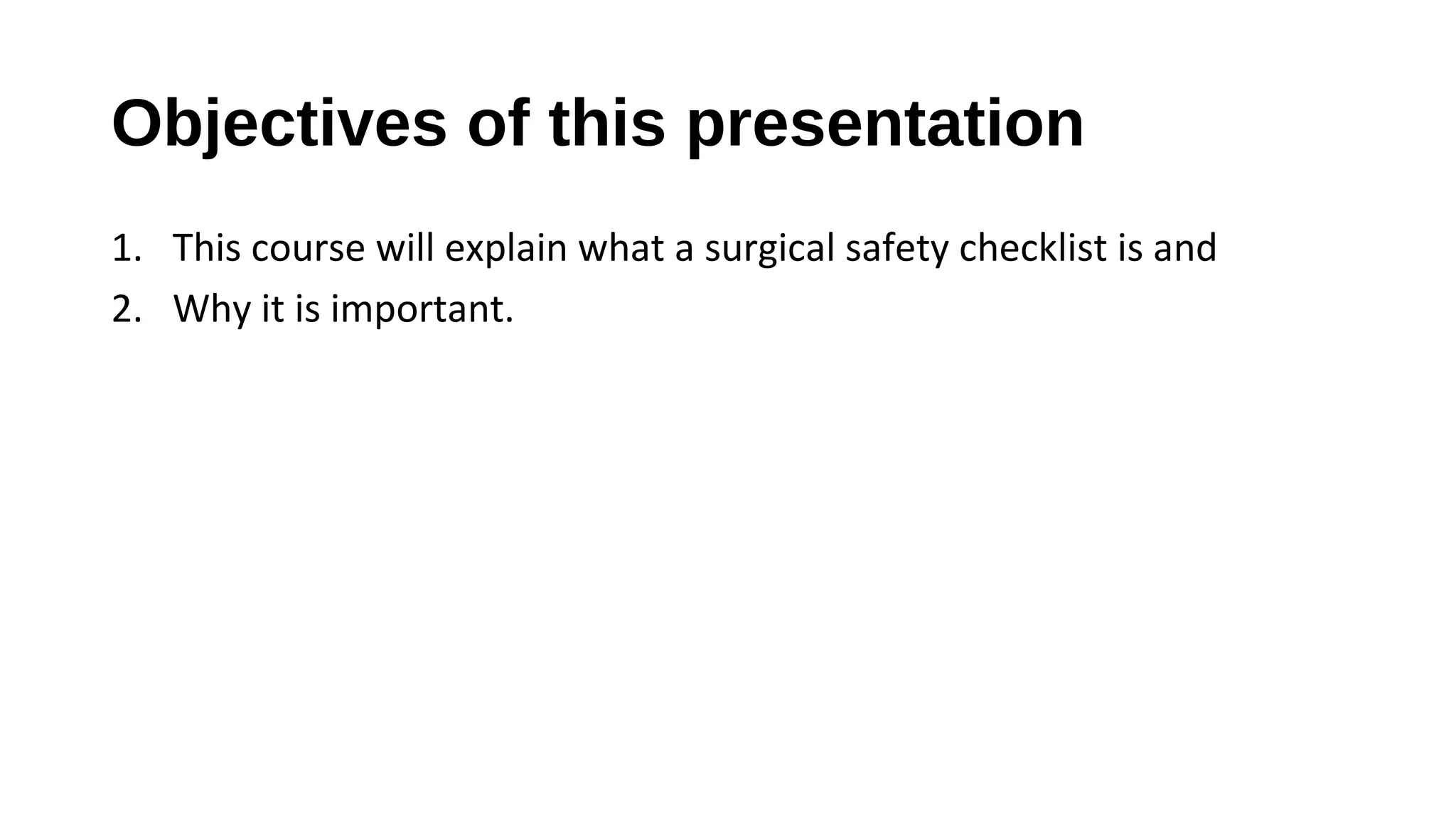 Surgical safety checklist | PPT