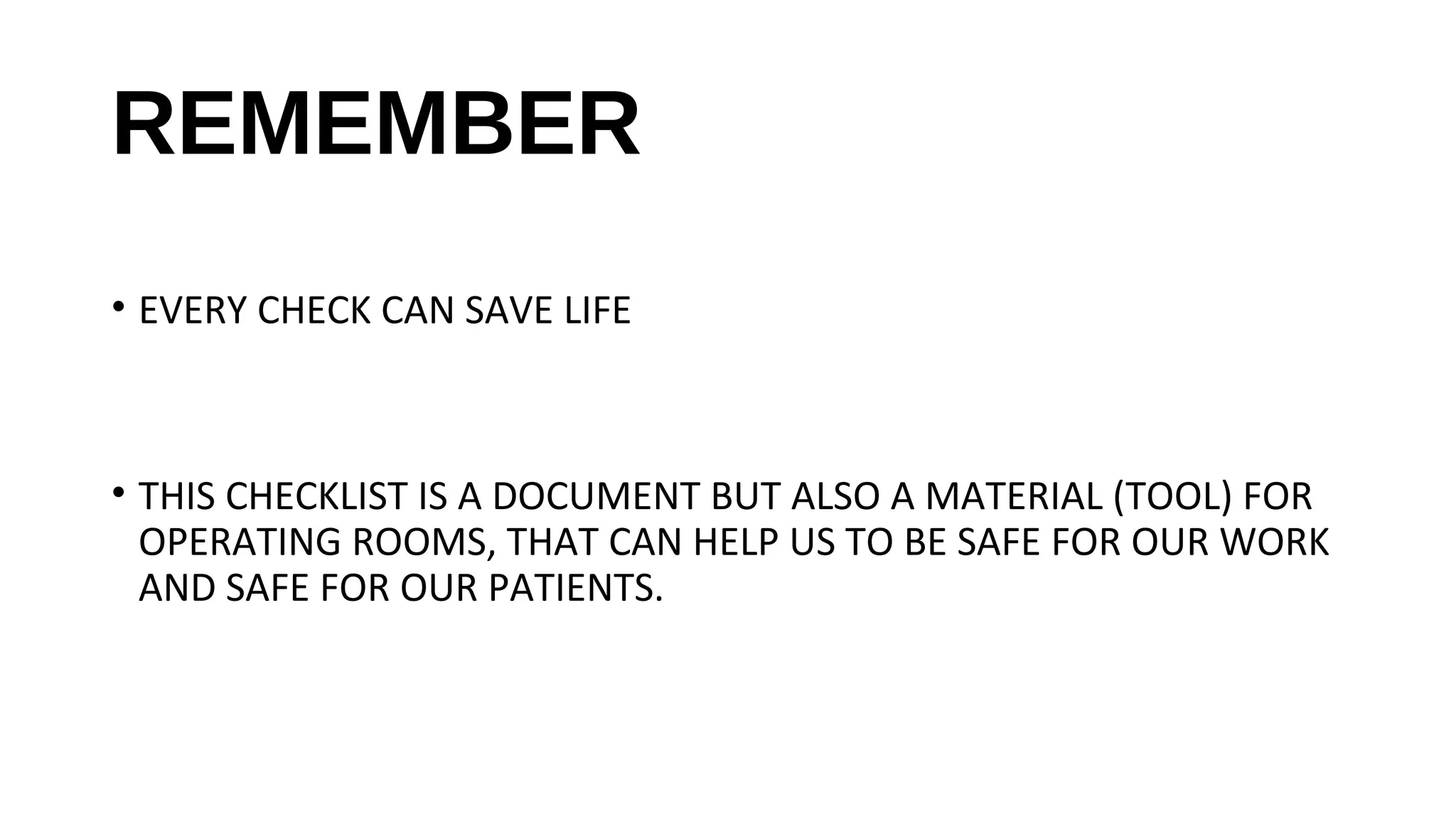Surgical safety checklist | PPT