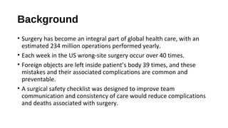 Surgical safety checklist | PPT