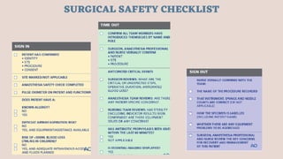 Surgical safety PRESENTATION ON THE CHEC | PPT