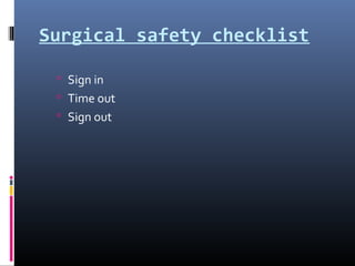 Surgical safety checklist | PPT