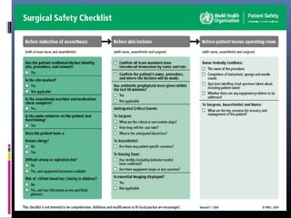 Surgical safety checklist | PPT