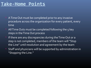 Invasive Procedure Time Out