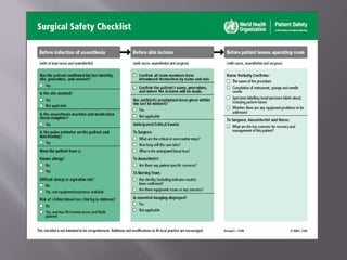 Surgical safety checklist issued by who | PPTX