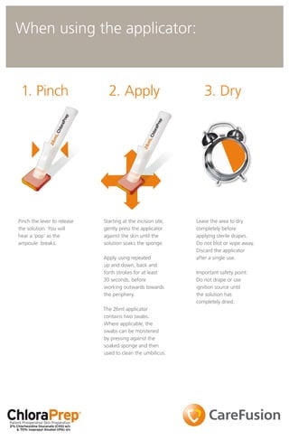 Surgical Sales Aid | ChloraPrep UK Infection Prevention & Control | PDF