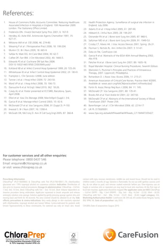 Surgical Sales Aid | ChloraPrep UK Infection Prevention & Control | PDF