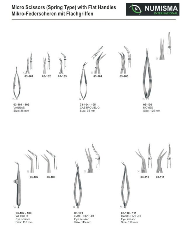 Micro Surgical Scissors ( Spring Type) with Flat Handles instruments