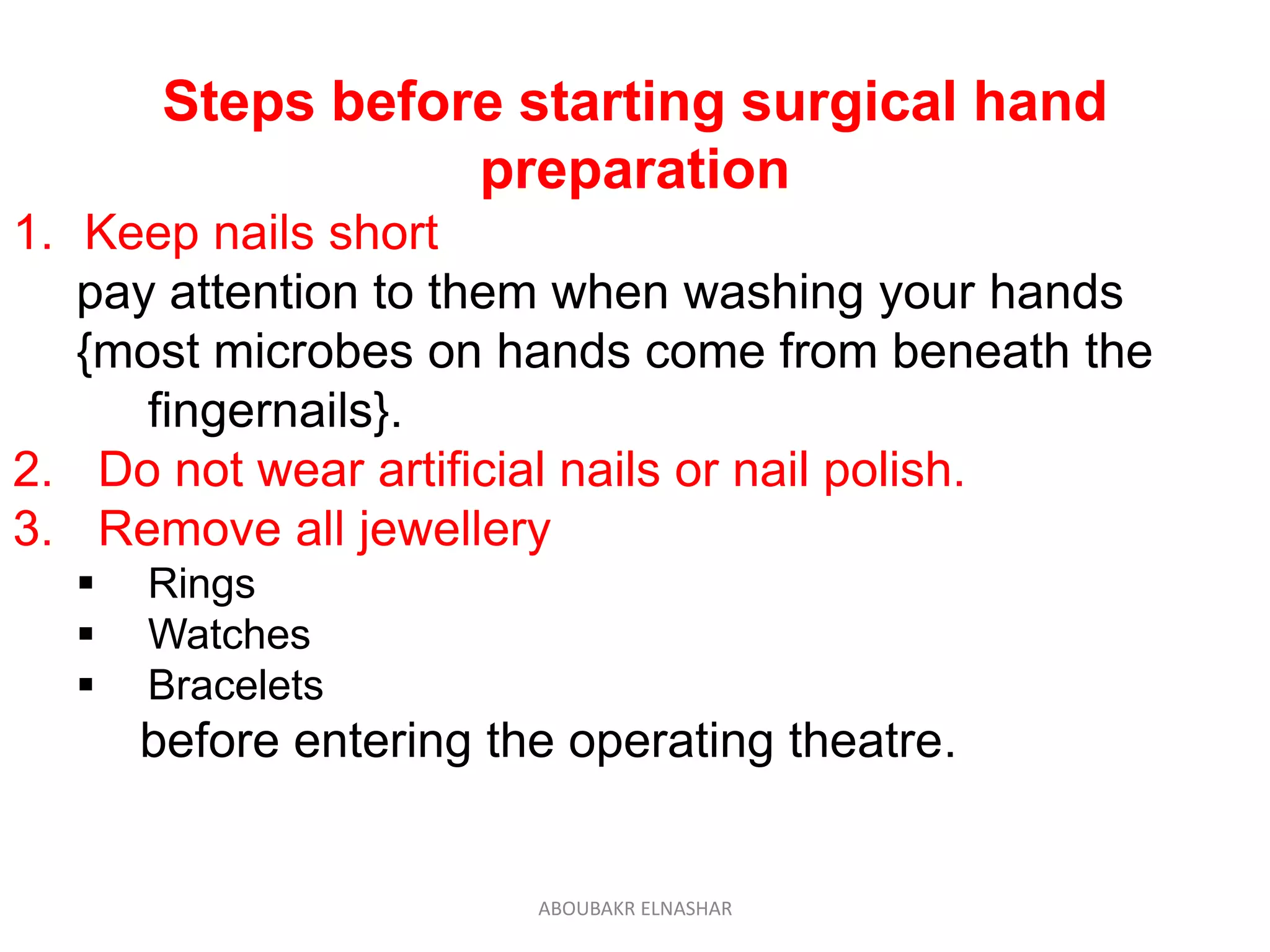 Surgical hand preparation | PDF