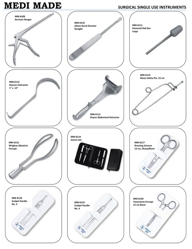 Surgical single use instruments | PDF | Needlework | Arts and Crafts