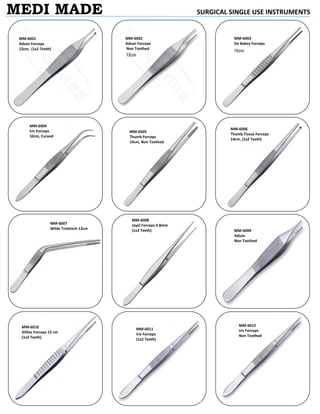 Surgical single use instruments | PDF