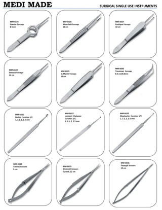 Surgical single use instruments | PDF
