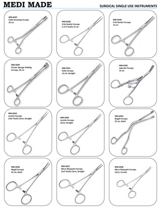 Surgical single use instruments | PDF
