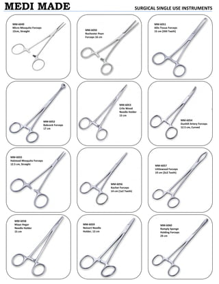Surgical single use instruments | PDF