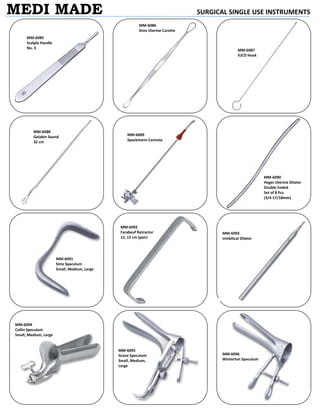 Surgical single use instruments | PDF