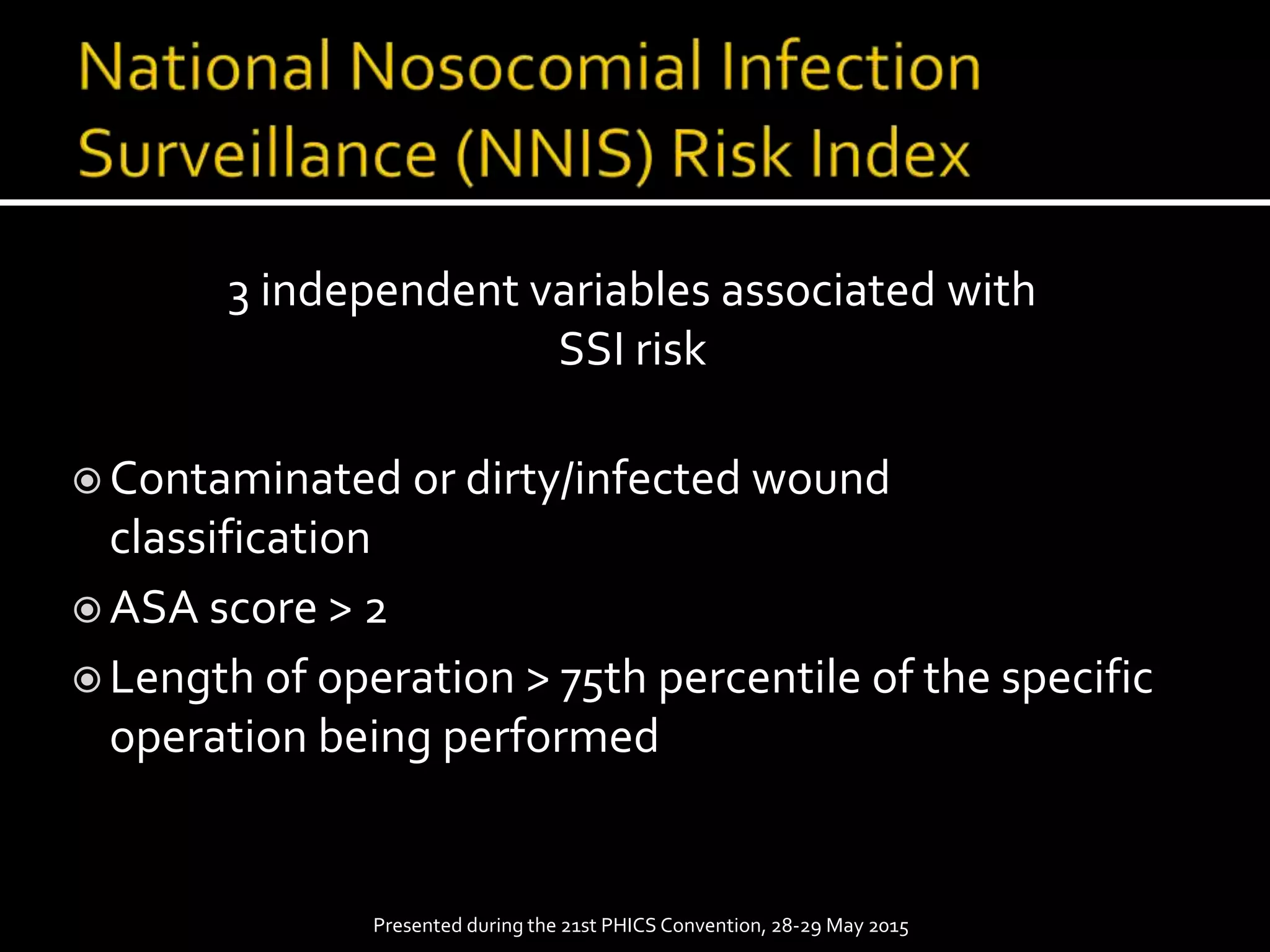 Surgical site infection 2015 | PDF