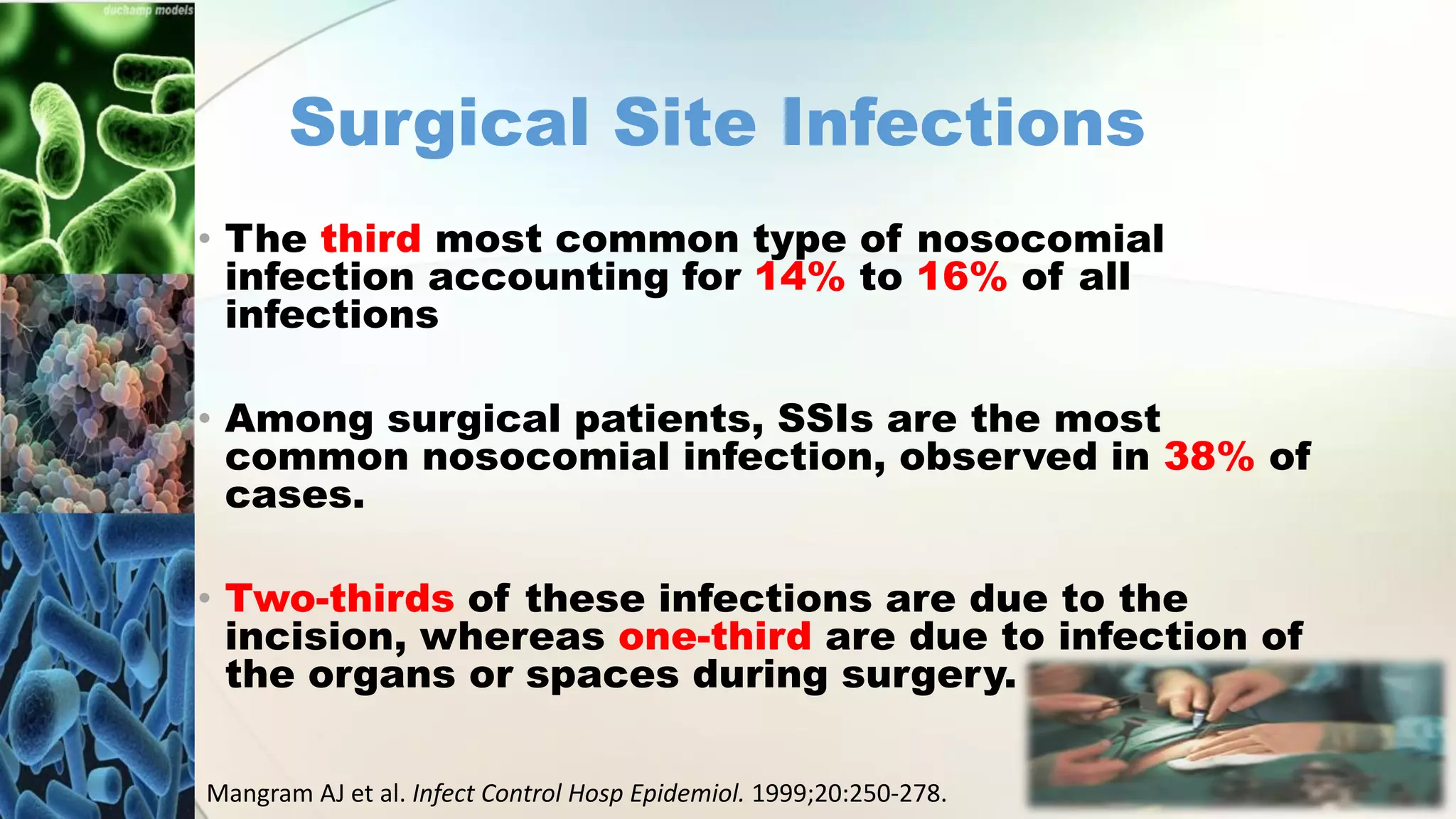 Surgical Site Infections (SSI) | PDF