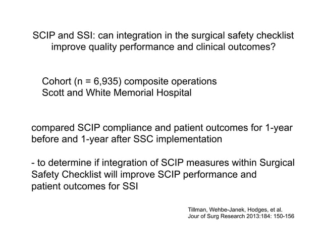 Surgical Site Infection (SSI) | PDF