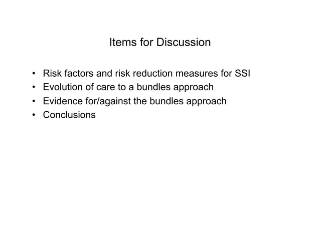 Surgical Site Infection (SSI) | PDF