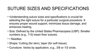 surgical sutures, sutures commonly use in surgery | PPTX