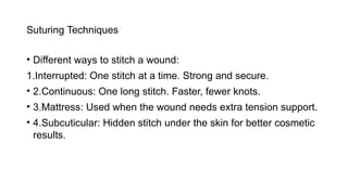 surgical sutures, sutures commonly use in surgery | PPTX