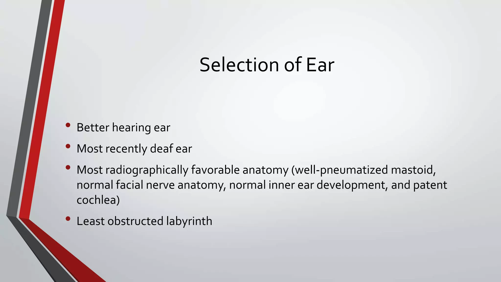 Surgical technique of cochlear implant | PPTX