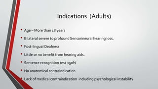 Surgical technique of cochlear implant | PPTX | Ear, Nose and Throat Conditions | Diseases and ...