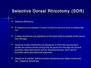 Surgical therapies for spasticity | PPT