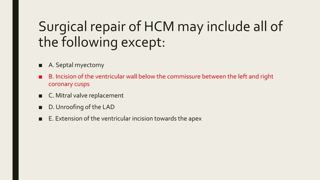 Hypertrophic Obstructive Cardiomyopathy (HOCM) | PPTX | Heart and ...