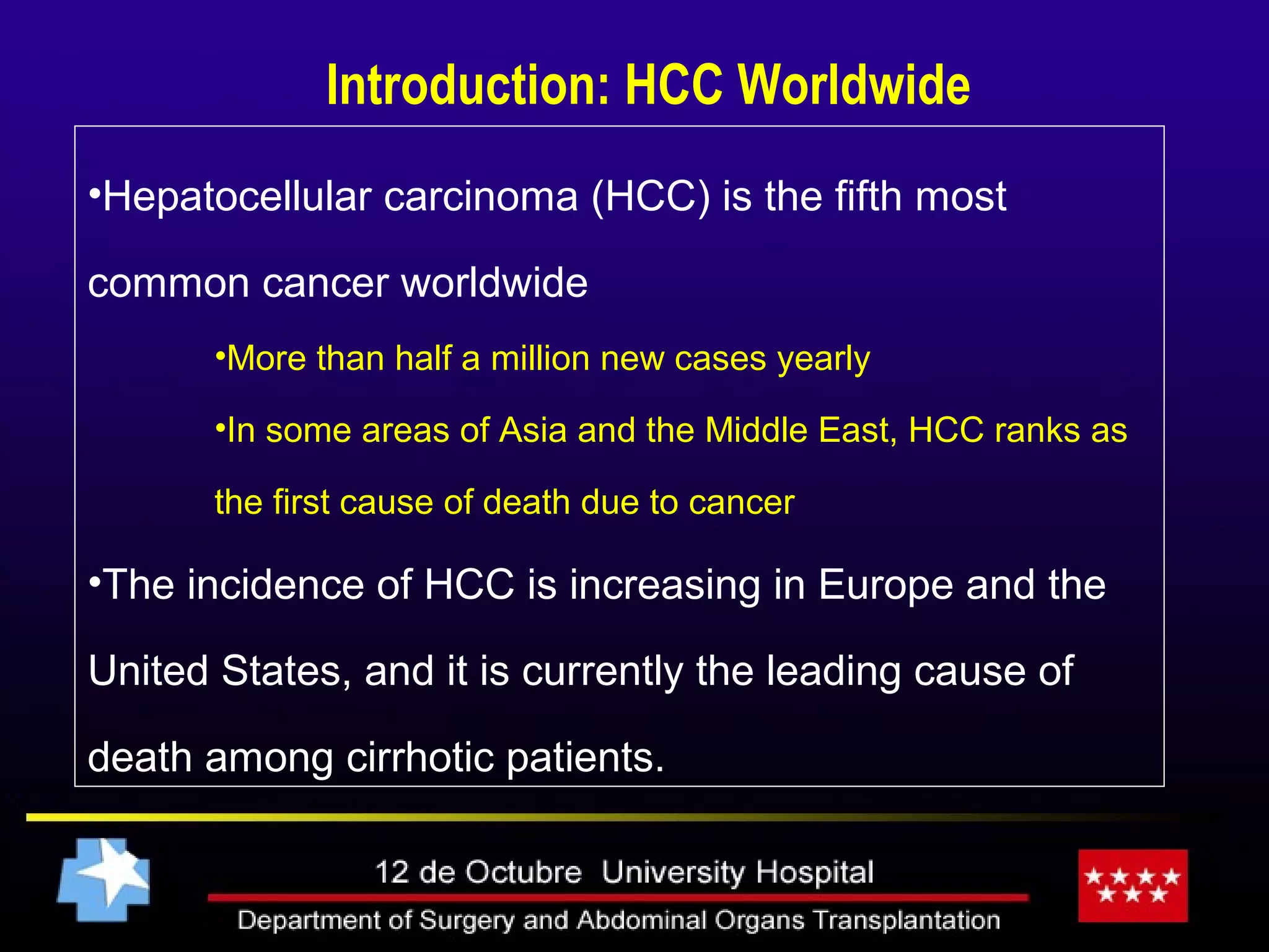Surgical treatment of hepatocellular carcinoma.(Dr Juan Carlos Meneu ...