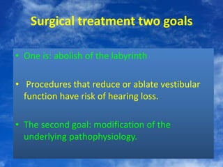 Surgical treatment of peripheral vestibular disorders | PDF