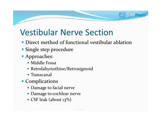 Surgical treatment of peripheral vestibular disorders | PDF