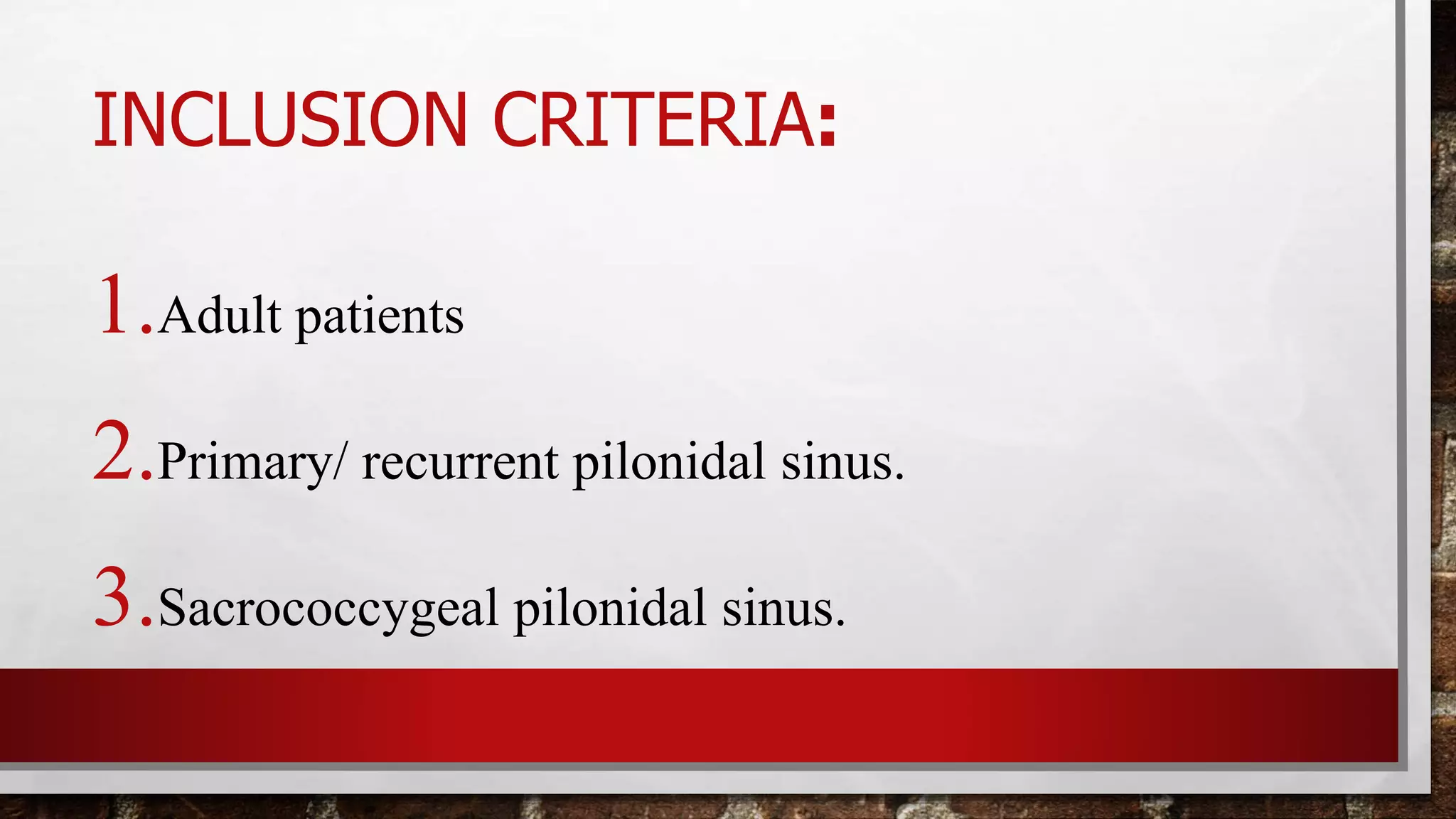 Surgical treatment of pilonidal disease | PPTX