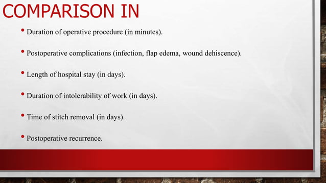 Surgical treatment of pilonidal disease | PPT