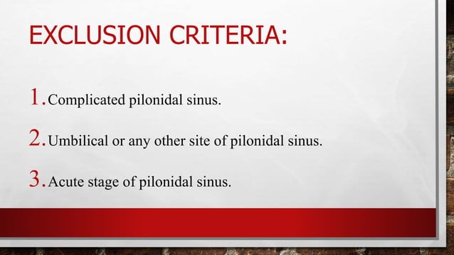 Surgical treatment of pilonidal disease | PPT