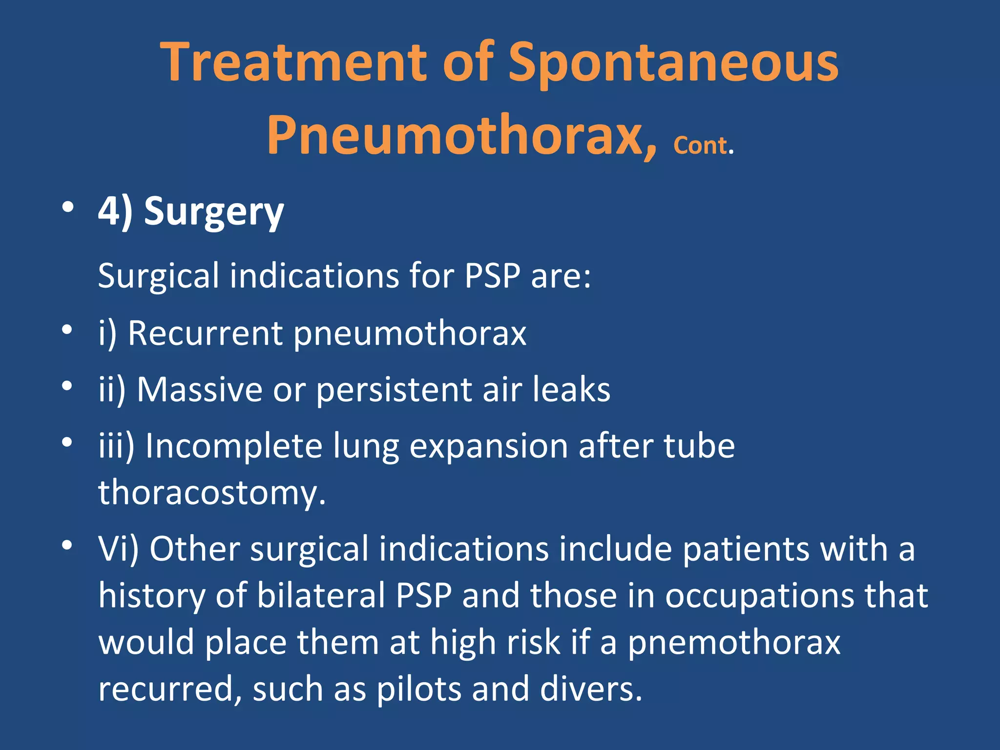 Surgical Treatment of Pleural Diseases | PPT