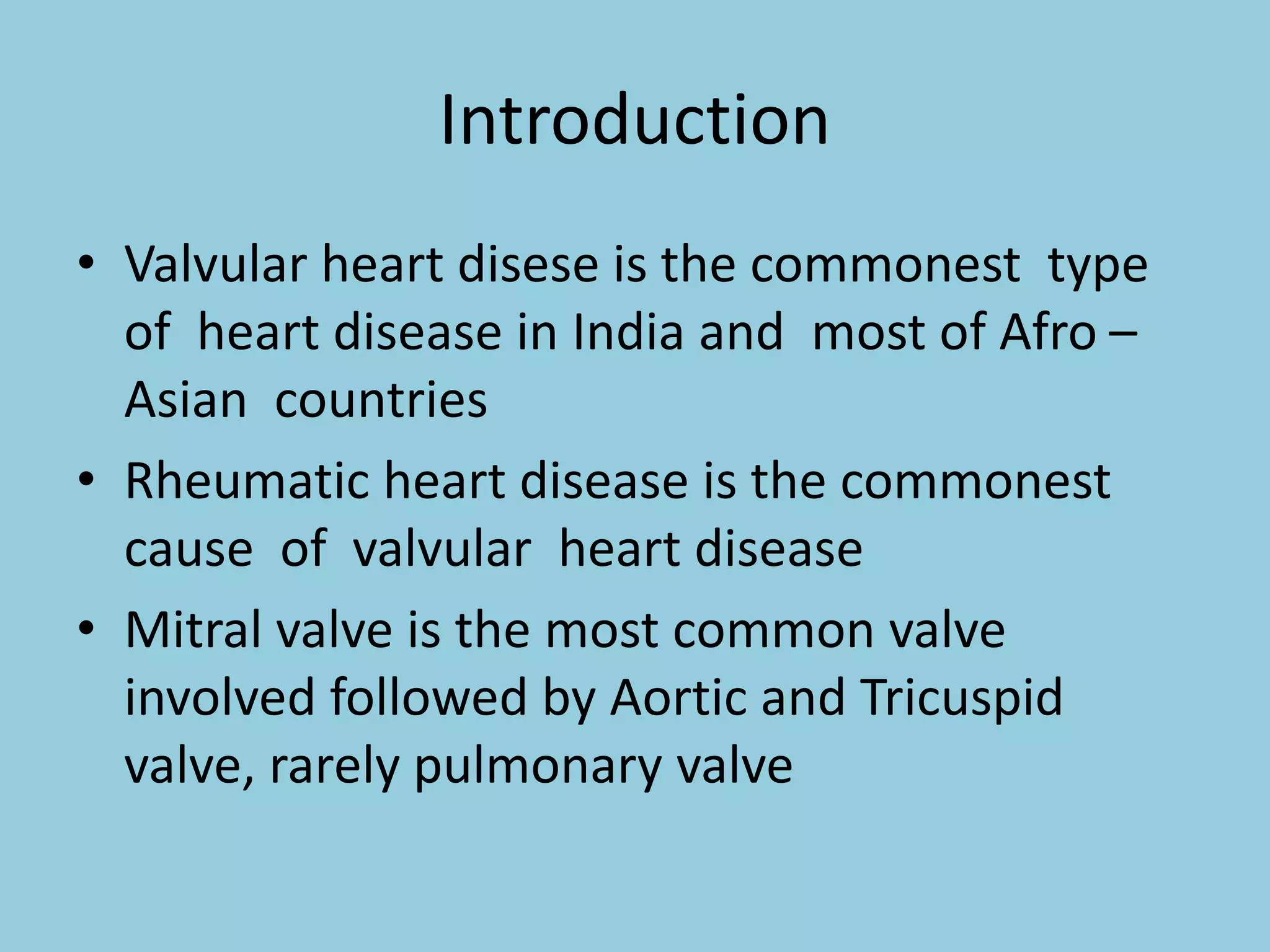 Surgical treatment of Valvular Heart diseases | PPTX